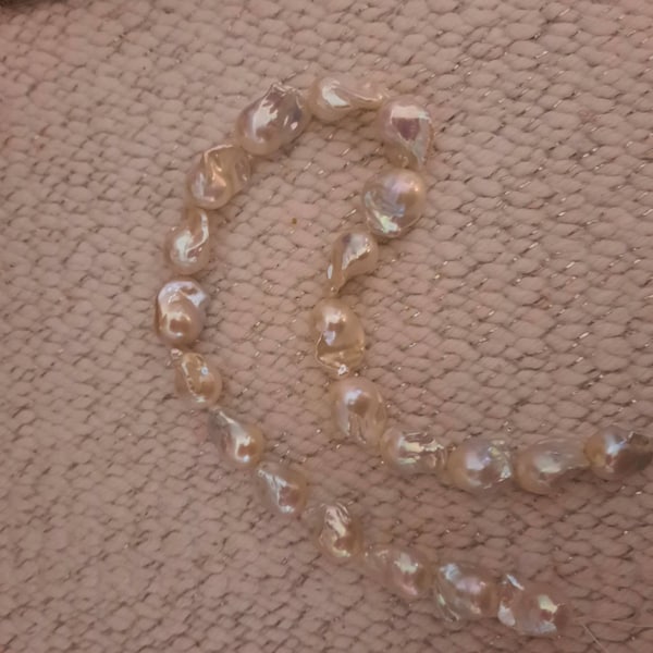 Natural Metallic Multi-color Ripple Pearl Strand, Natural Mixed Color ...