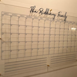 Acrylic to Do List for Wall Dry Erase Board Clear Acrylic - Etsy