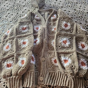 Granny Square Cardigan Crochet Pattern Downloadable PDF - Etsy