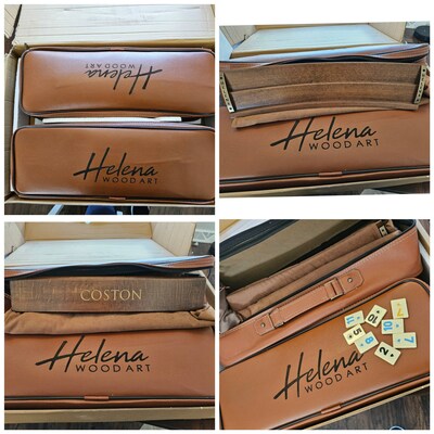 Helena Wood Art 6 Players Mother of Pearl Inlaid Curved Rummy Cube ...