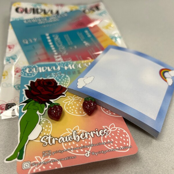 Notepads, Sticky Notes, Sunflower, Mushroom, Moon, Stars, Rainbow ...