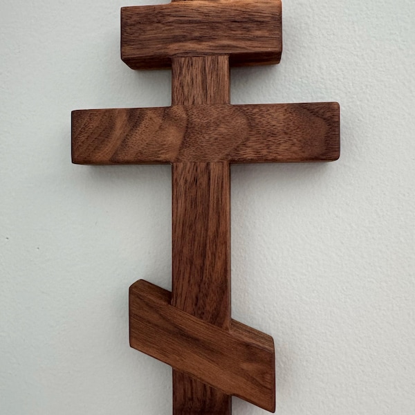 Oak Wooden Orthodox Wall Cross - Etsy