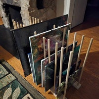 Adjustable Art Storage Rack for Framed Art, Picture Frame, Canvas ...