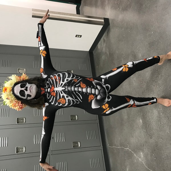 LADY BUTTERFLY Skeleton Halloween Costume for Women, Sexy Skeleton ...