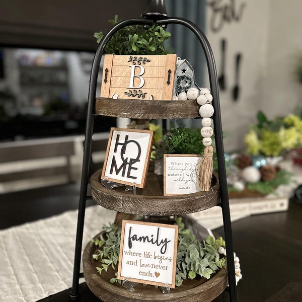 Tier Tray Signs // Christmas Signs // Christmas Decor // Wood Signs ...