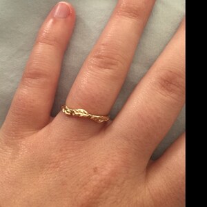 Braided Vines Ring Solid Yellow White or Rose Gold Woven | Etsy