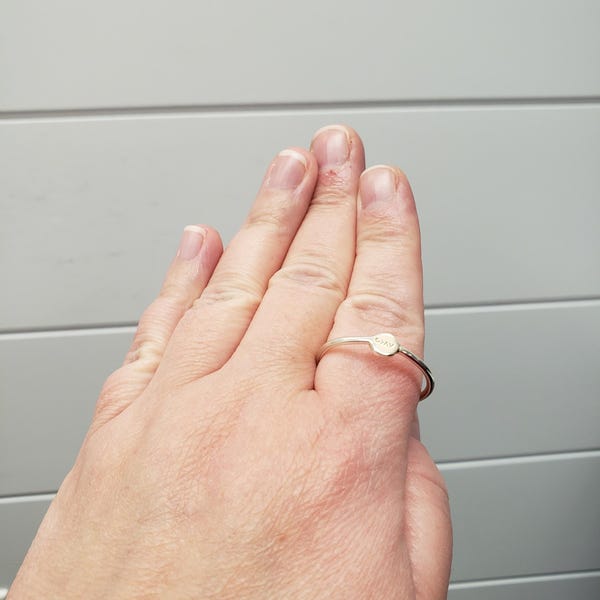 Gold Circle Block Monogram Ring,3 Initials Monogrammed Name Ring,personalized Wedding Monogram ...