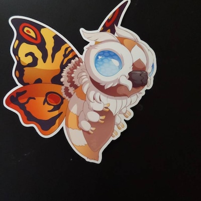 Classic Mothra Chibi Vinyl Monster Sticker Kawaii Kaiju - Etsy