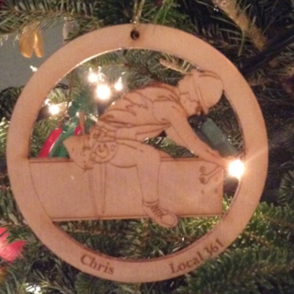 Personalized Steel Iron Worker Ornament, Iron Worker Ornaments, Iron ...