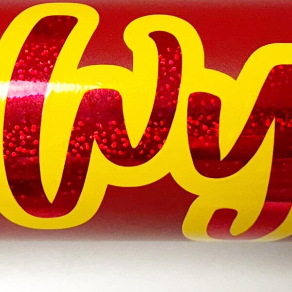 Two Tone Name Sticker - Custom Double Layer Pattern Decal - Two Color ...