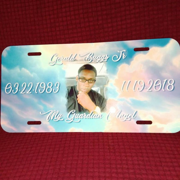 Memorialgift License Plate Custom Car Tag Sympathy Gifts Rest in Peace ...