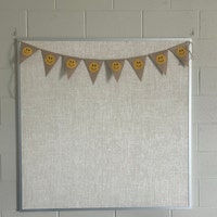 Smiley Face Burlap Banner, Happy Face Banner, Classroom Banner - Etsy UK