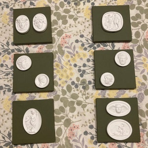 50 Mixed Grand Tour Intaglios, Plaster Intaglio, Antique Cameo ...