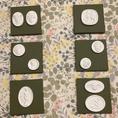 50 Mixed Grand Tour Intaglios, Plaster Intaglio, Antique Cameo ...