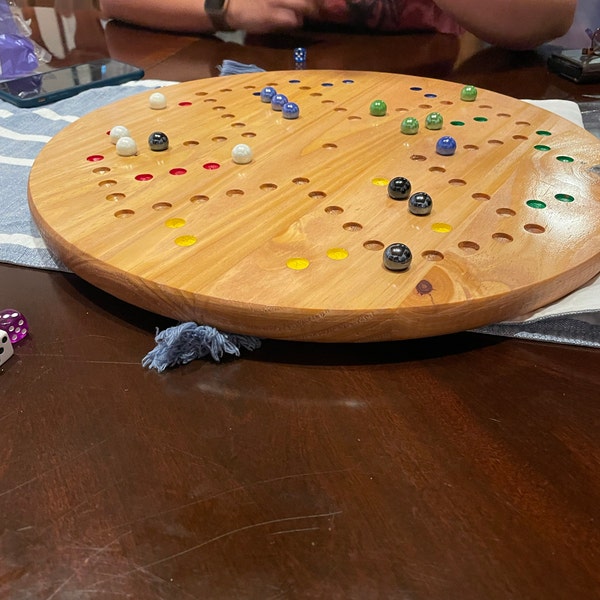 4/6 Player Double-sided Large Round Wahoo Game Board - Handmade & Hand ...