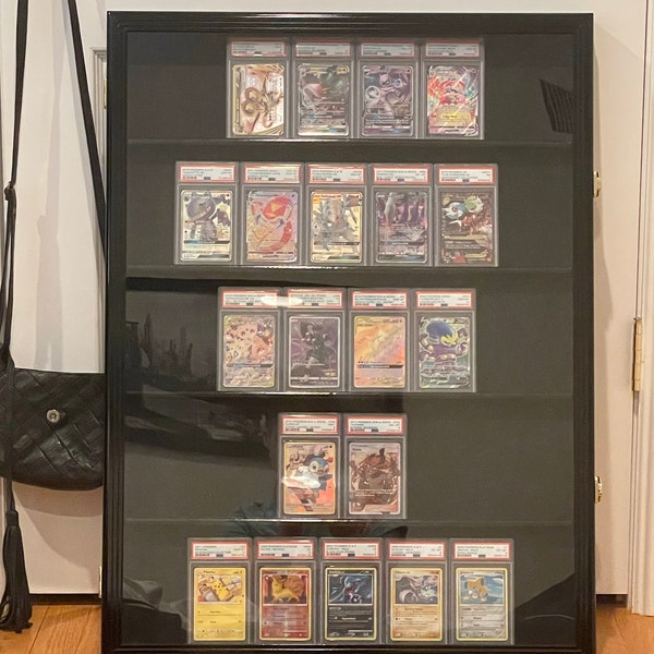35 Graded Sport Cards / Collectible Trading Card Display Case Wall ...