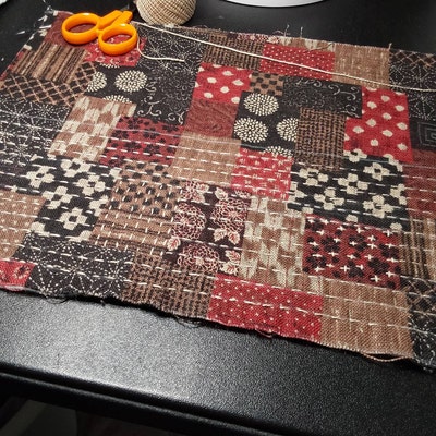 Boro Woven Kasuri Design Flax Japanese Traditional Fabric - Etsy