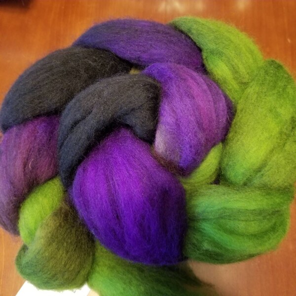 Hand-dyed Blue Face Leicester, Firestar Roving, Top, Handspinning ...