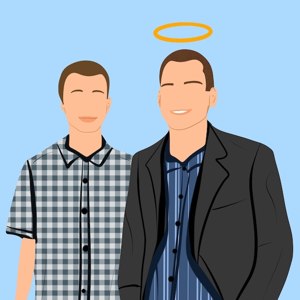 Senior. Graduation Gift. Custom Minimalist Portrait. Faceless Digital ...