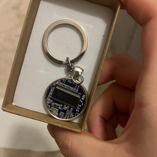Circuit Board Keychain, Recycled Gift for Computer Nerd, Cool Geeky ...