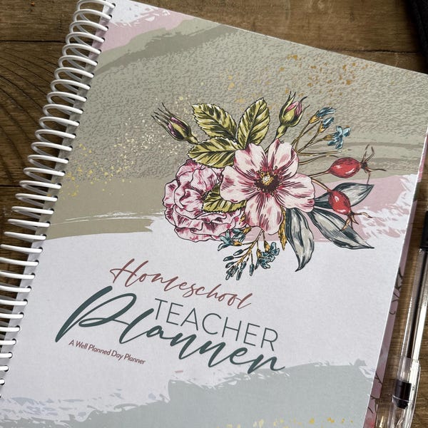 Homeschool Planner | Full Color | 1-3 Students | Record as You Go ...