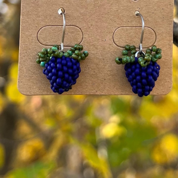 Beaded Berry Earrings Tutorial PDF: "juicy Berries" Design - Etsy
