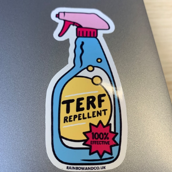 TERF Repellent Sticker Anti Terf Vinyl Sticker Transgender Pride Laptop ...