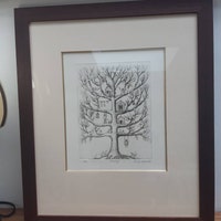 Small Etching of Oak Tree, Limited Edition - Etsy UK