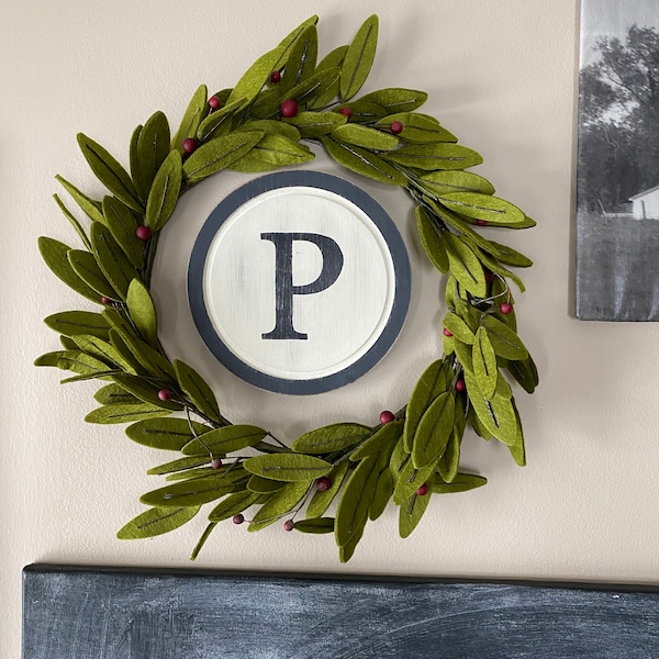 20cm Round Letter P Sign, Monogram, Initial, Wall Art, Home Decor ...