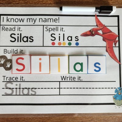For Classroom Use. Dry Erase Name Mat, Learn to Spell and Write Name ...