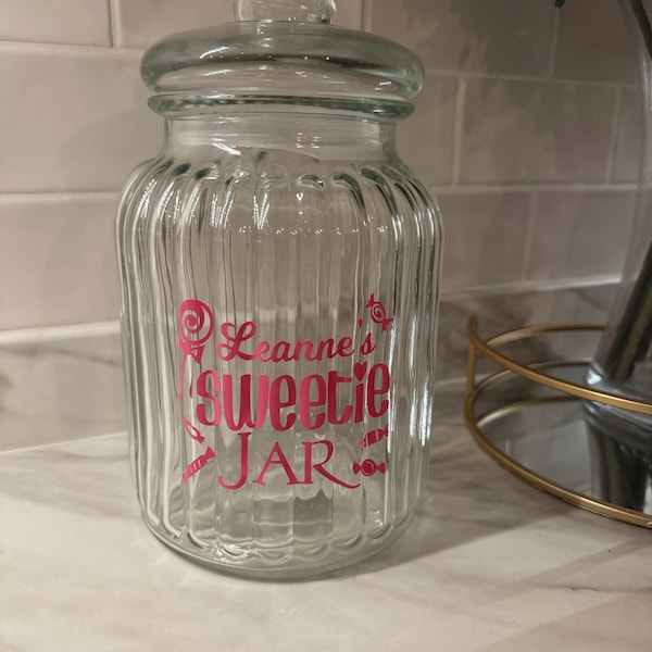 Personalised Sticker/label/decal for Sweet Jar... Add Your Own Name ...