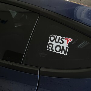 SHUT UP ELON Tesla Regret Bumper Sticker, Tesla Owner Gift Decal Elon ...