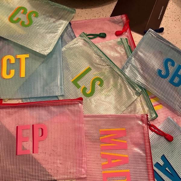 Small Bikini Pouch - Personalized Small Bikini Pouch, Initials or Name ...