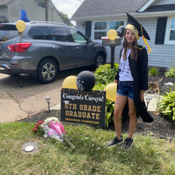 Elementary Graduation Yard Sign 18x24" Size Elementary Graduate Middle ...