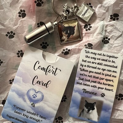 Pet Memorial Keychain Pet Cremation Keychain With Custom Photo and ...