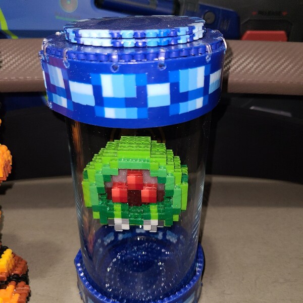 Metroid Capsule - 3D Perler Beads - Super Metroid Inspired - 3D Pixel ...