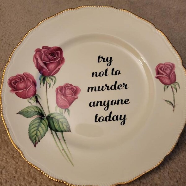Bitch 6” Decorative Plate | Sassy & Cute Home Art | Swear Word Dishes ...