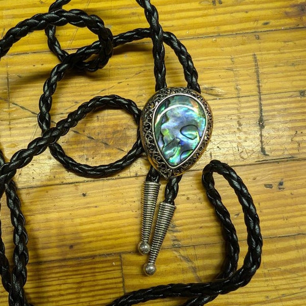 Cross Pearl Flower Bola Bolo Tie - Leather Rope Wedding Necklace ...