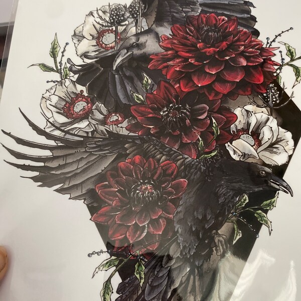 Black Birds Small Print - Etsy
