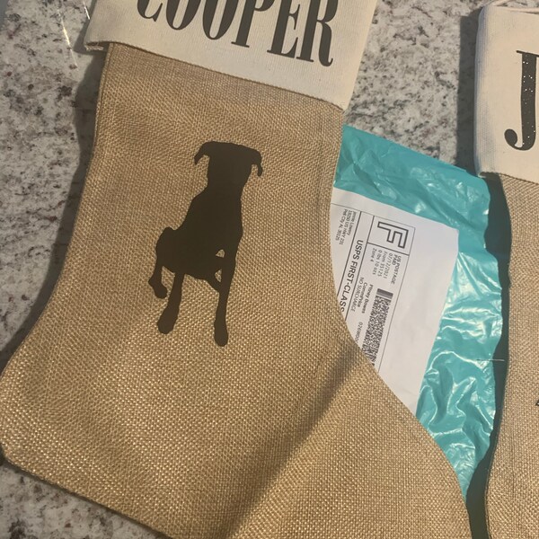 Custom Dog Christmas Stocking, Christmas Pet Stocking, Christmas Decor ...