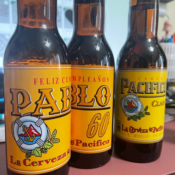 Custom Pacifico Beer Label- for All Occasions - Cerveza - Holiday Label ...