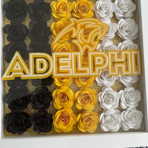 Personalized Shadow Box Paper Flower Shadow Box High School Graduation ...