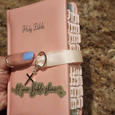 Mini Blushing Pink Gold Foil Bible Tabs Standard & Catholic/apocrypha ...
