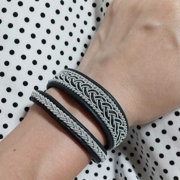 Swedish Sami Bracelet of Pewter Thread With 4 % Silver, and Reindeer ...