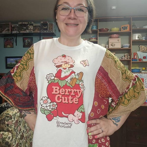 Pink Floyd Upcycled Kantha Tee Doll Baby Oversized Fits a Small to ...