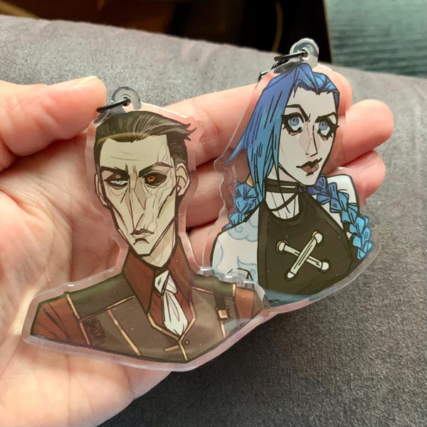 Arcane Charms | Arcane Fanart | Acrylic Epoxy Keychain Charms - Etsy