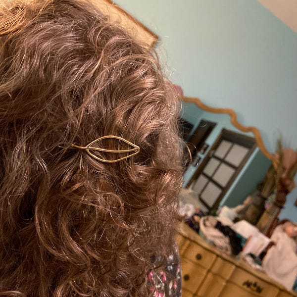 Small Leaf Barrette - Petite Sterling Silver Barrette - Gift for Her ...