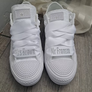 White / Ivory Pearl Wedding Flower Girl Shoes, First Communion Shoes ...