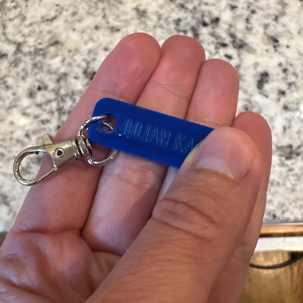 Personalized Small Zipper Tag | Backpack Tag | Lost Tag | Back to ...