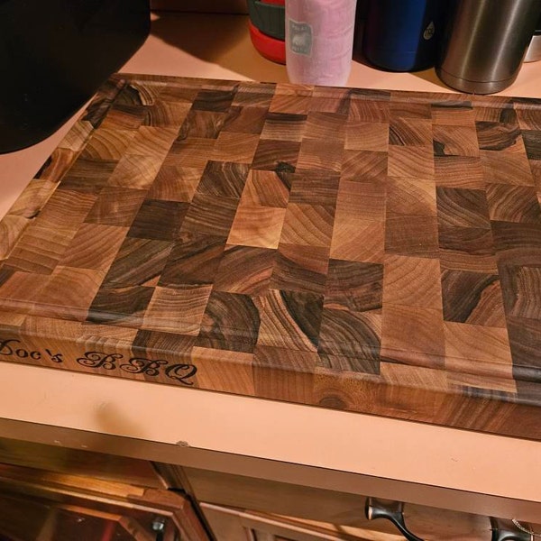 Personalised Maple End Grain Cutting Board, Custom Butcher Block ...